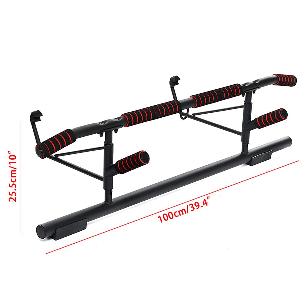 KDFJ Pull up Bar for Doorway, Multi-Grip Chin-up Station, Wall Mounted Pull Up Bar, Portable No Screws Multifunctional Fitness Equipment-Black