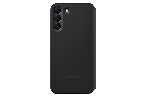 SAMSUNG Galaxy S22+ S-View Flip Cover, Protective Phone Case, Tap Control, Cutting Edge Design, US Version, Black, (EF-ZS906CBEGUS)