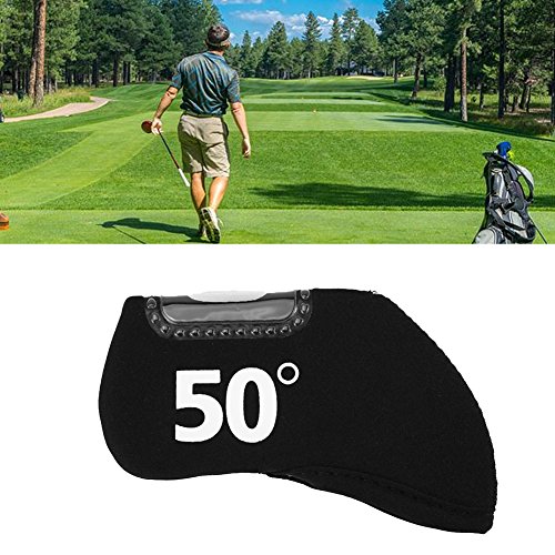 Irons Head Cover, Neoprene Club Head Cover Wedge Iron Protective Putter Head Cover (50°)