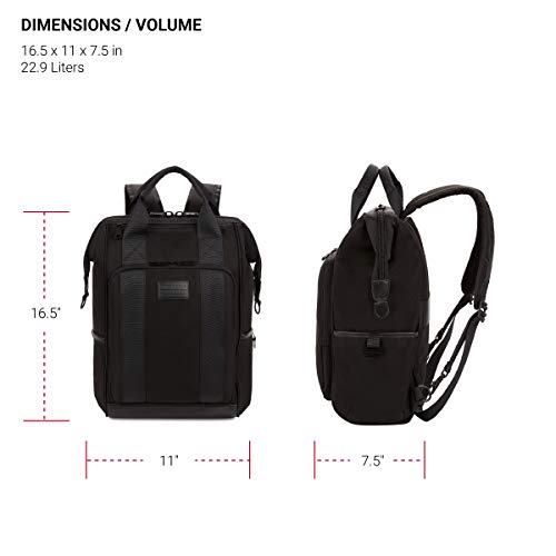 SwissGear 3577 Laptop Backpack, Black, 16-Inch