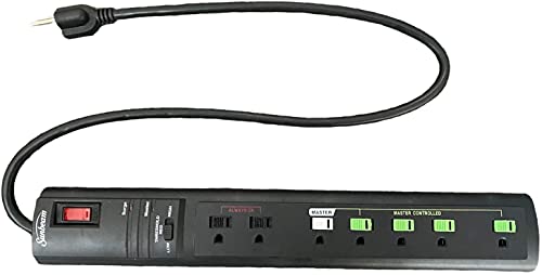 pot (Pack 5) Sunbeam Advance 7 Outlet Power Strip, 15A Power Strips with Surge Protection Cord, Power Outlet Extender with Adjustable Threshold