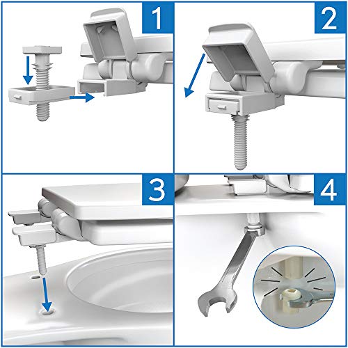 MAYFAIR 1887SLOW 000 Affinity Slow Close Removable Toilet Seat that will Never Loosen, Providing the Perfect Fit, ELONGATED, Long Lasting Solid Plastic, White
