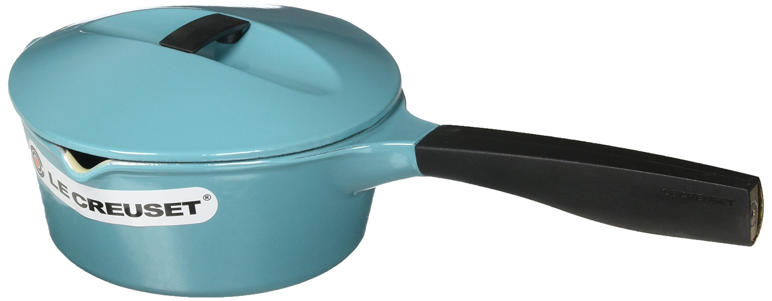 Le Creuset 1.5 quart Enameled Cast Iron Raymond Loewy Saucepan, Turquoise