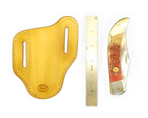 McDaniel Custom Saddles Russet Leather Knife Sheath Folding Hunter