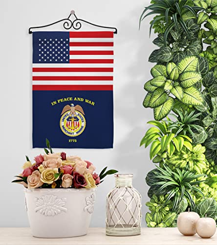 US Merchant Marine Garden Flag - Set Wall Hanger Armed Forces Corps USMC Semper Fi United State American Military Veteran Retire Official - House Banner Small Yard Gift Double-Sided 13 X 18.5