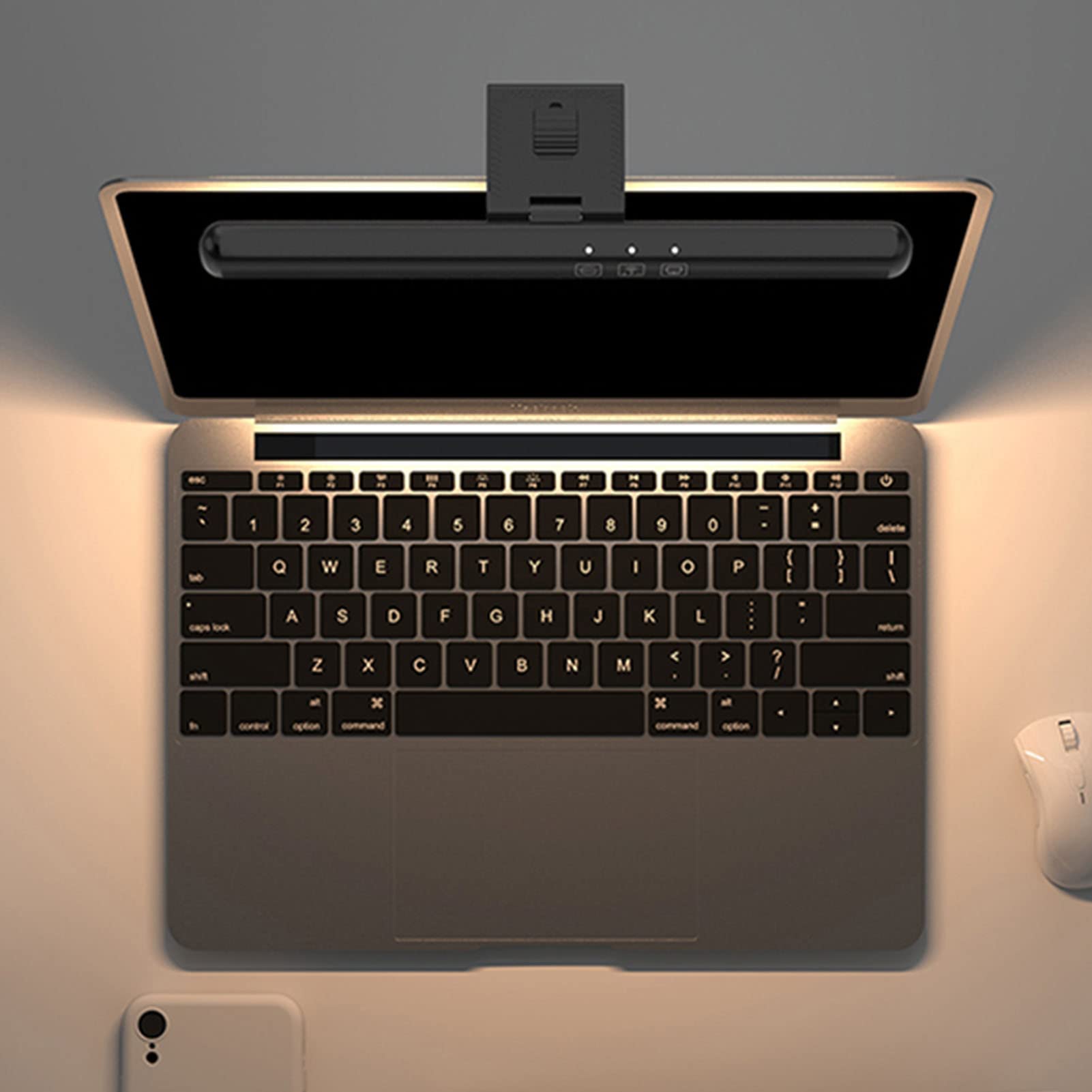 Rosvola Computer Monitor Lamp, Dimmable Touch Control Eye Protection 3 Adjustable Color Temperature PC Monitor LED Bar for Student Business People