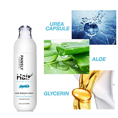 PANSLY Hair Removal Spray,Non-Irritating Depilatories Product for Women and Men,Spray for Face,Arm,Leg, Armpit 3.5fl oz
