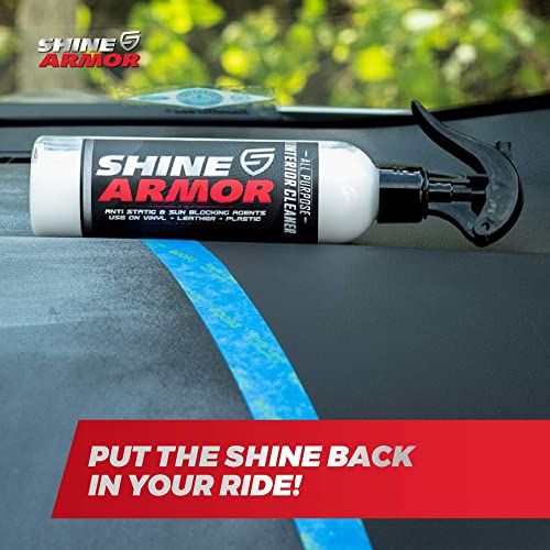 SHINE ARMOR Car Interior Cleaner & Leather Cleaner - Vehicle Detailing & Restoration, Cleaner & Conditioner Protector for Couches Car Interior