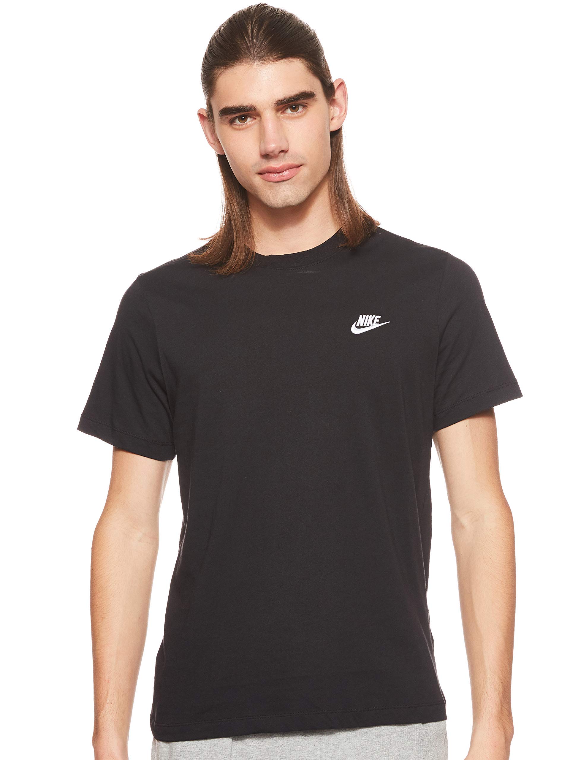 Nike Men's Sportswear Club T-Shirt (as1, Alpha, m, Regular, Regular, Green, Medium)