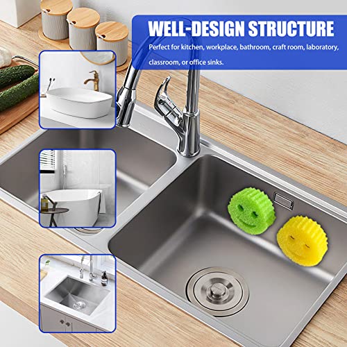 Sponge Holder | Sponge Caddy | Suction Cup Installation, Sponge Organizer for Kitchen/Bathroom Sink, Self Draining, Dishwasher Safe for Holding Smiley Sponges(Does NOT Include Sponge), White(2-Pack)