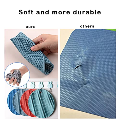 Large Jar Opener Gripper Pad 4PCS, Jar Opener for Seniors with Arthritis&Weak Hands,Bottle Opener,Non-Slip Jar Lid Opener Kitchen Coasters Heat Insulation Pad