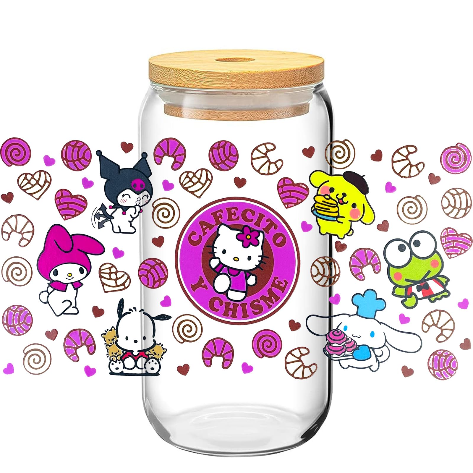 UV DTF Cup Wrap Transfer Stickers for Glass, 9 Sheets Cup Rub on Transfers for Crafting Cup Decal Stickers for 16OZ Libbey Glass Cups Furniture Craft Wood DIY Crafts (Style 3)