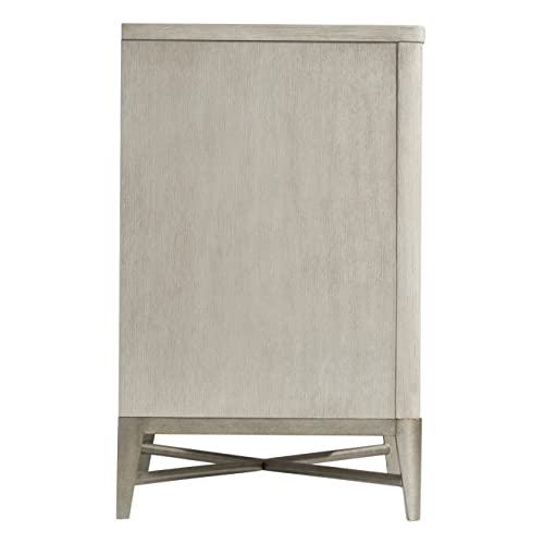 Roundhill Furniture Mantalia Solid Wood 3-Drawer Nightstand with Metal Frame, Champagne