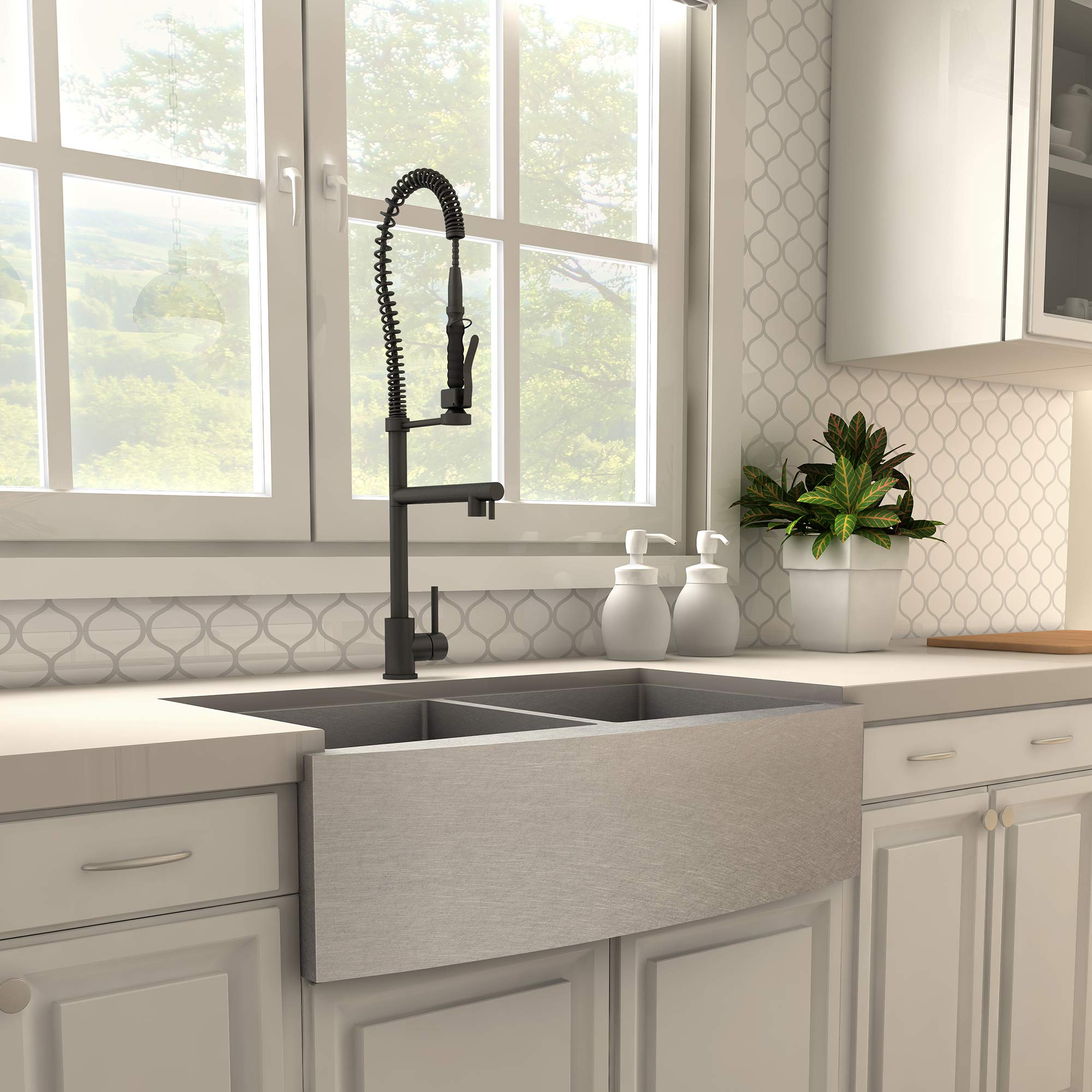ZLINE Van Gogh Kitchen Faucet in Electric Matte Black (12-0140-EMB)