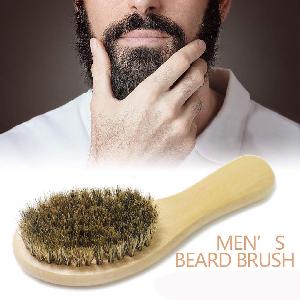 Shaving Wood Barber Shave Brush Natural Handle Hair Men Tool Bristles Brush VZc341