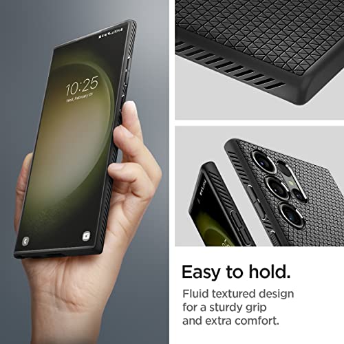 Spigen Liquid Air Designed for Galaxy S23 Ultra Case (2023) - Matte Black