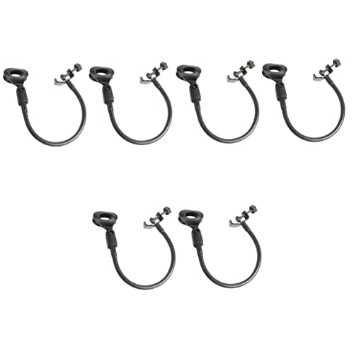 Mikinona 6 Pcs microphone stand Heavy Duty Mic Stand Mic Holder Microphone Cradle Mount studio microphone tabletop mic stand gooseneck microphone Universal Microphone Holders flat stand up