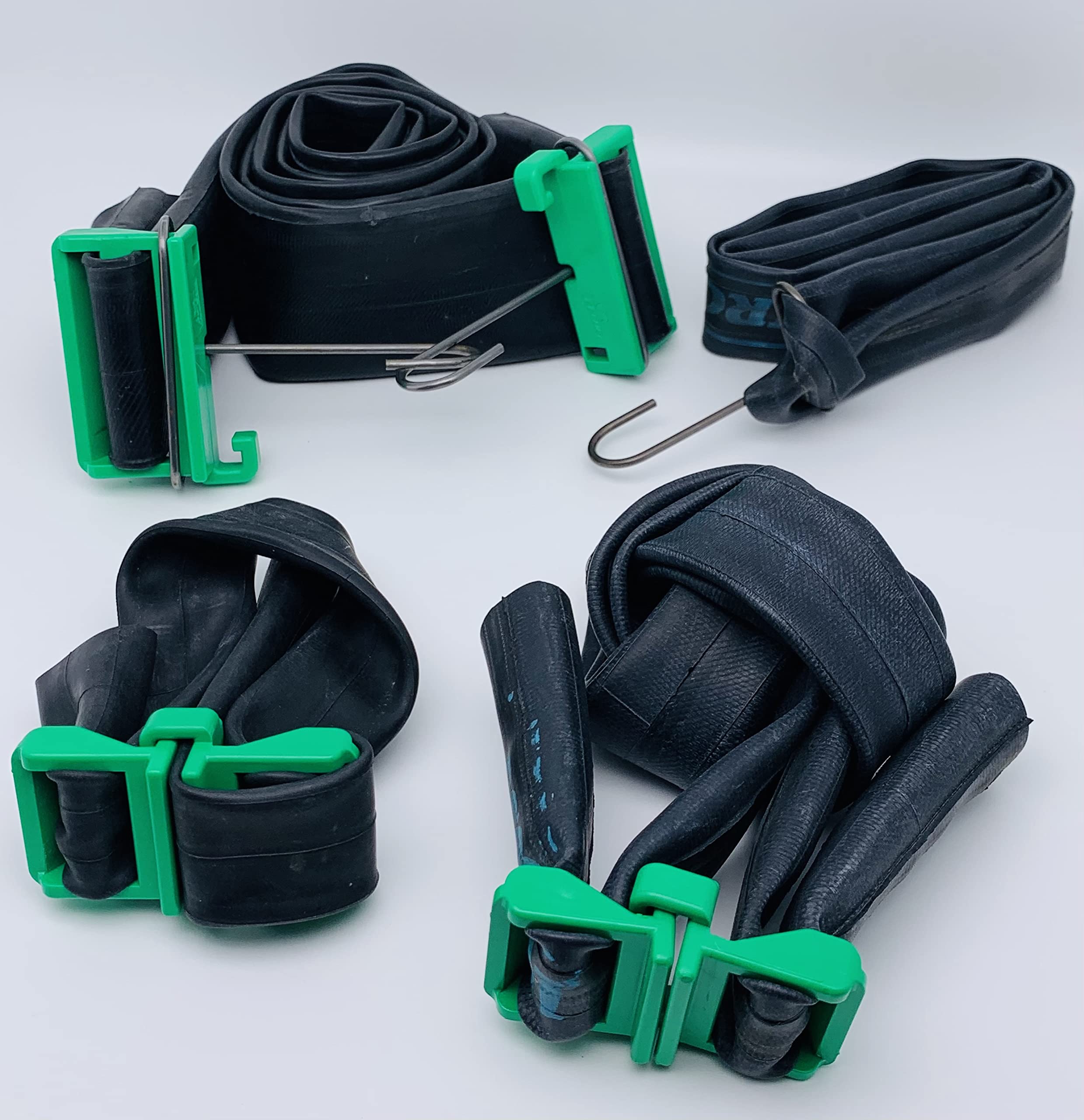 IT Clips: Make your own adjustable bungee cord and tie down straps using flat inner bicycle tubes (Road Bike and Mountain Bike size) (Red Road Bike Size)