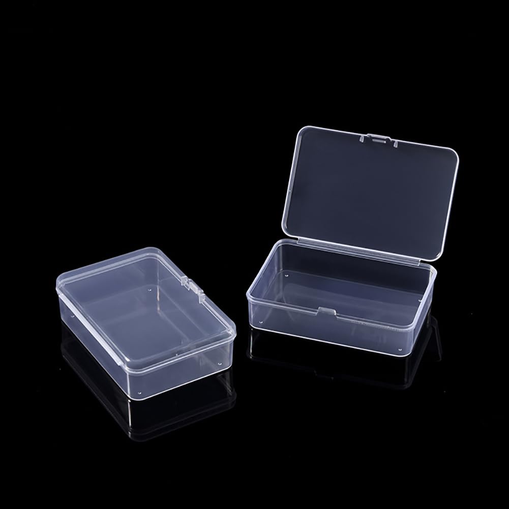 UUYYEO 5 Pcs Plastic Game Card Boxes Playing Card Deck Cases Trading Card Deck Boxes Trading Card Display Cases Card Game Carry Cases Sports Card Storage Organizers with Lids