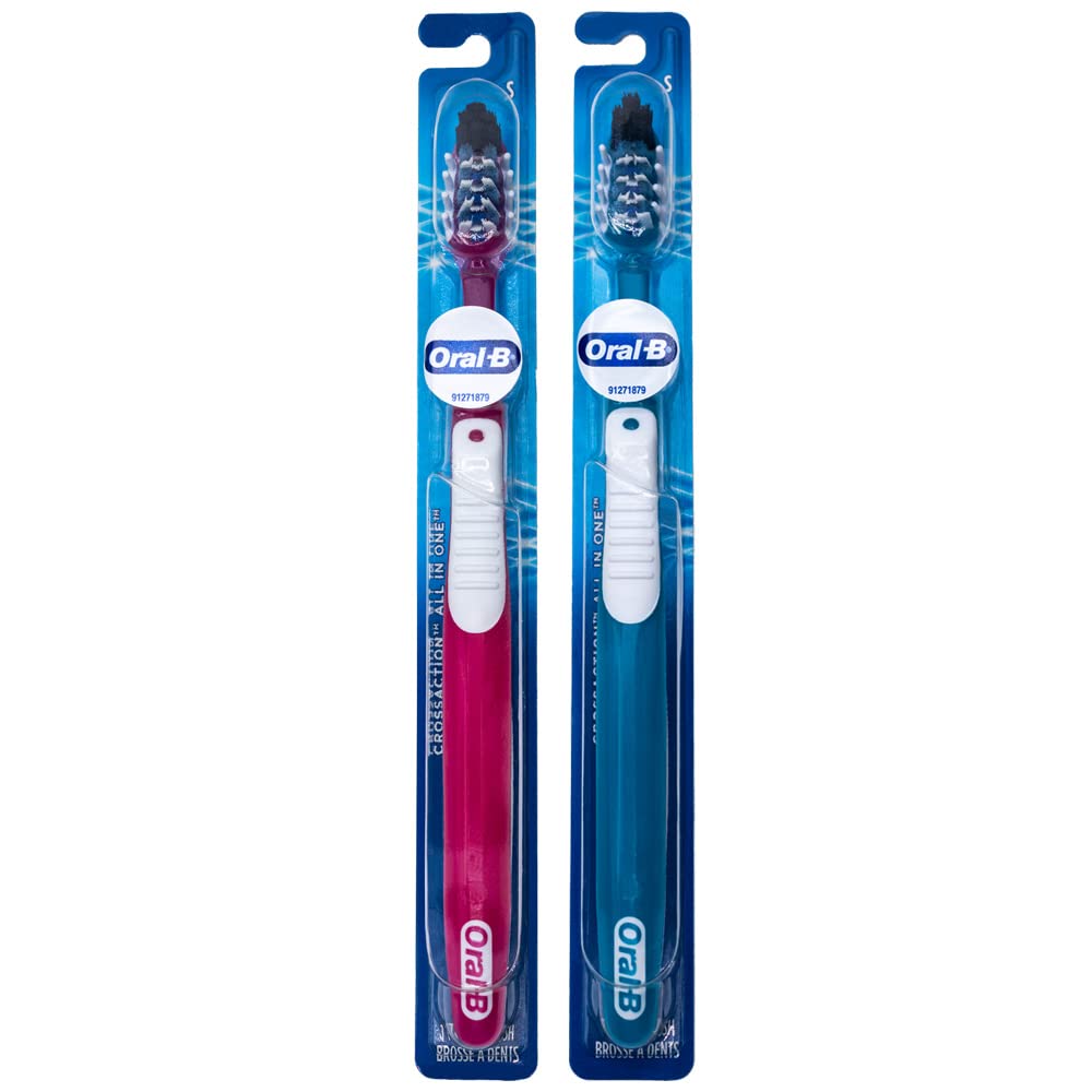 Oral-B Pro-Health All-in-One CrossAction Toothbrush, 35 Soft (Colors Vary) - Pack of 2