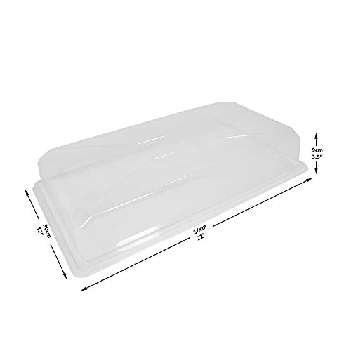 Mopalo 5 Pack of 3.5" Extra Strength 10x20 Humidity Domes for 1020 Trays - Clear Plastic Propagation Domes Fit Most Standard 10x20 Seedling Trays - Germination Trays are NOT IncludedâŚ