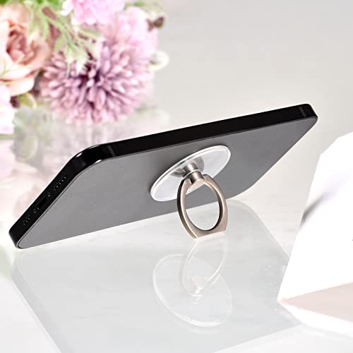 uxcell Transparent Phone Ring Holder, Clear Finger Grip Stand for Phone, Case, Tablet (Round Shape)