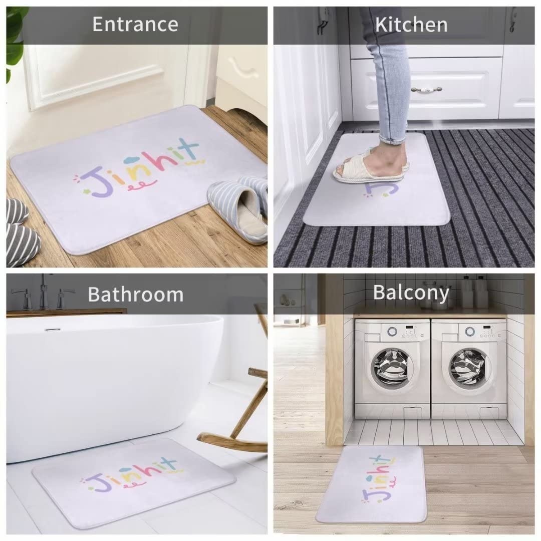 Lettering Modern Coffee Time and Coffee Cup Indoor Doormat Durable Welcome Front Door Mats Entryway Rugs Non-Slip Absorbent Area Rugs Resist Dirt Carpet for Room Decor 16x24 Inch