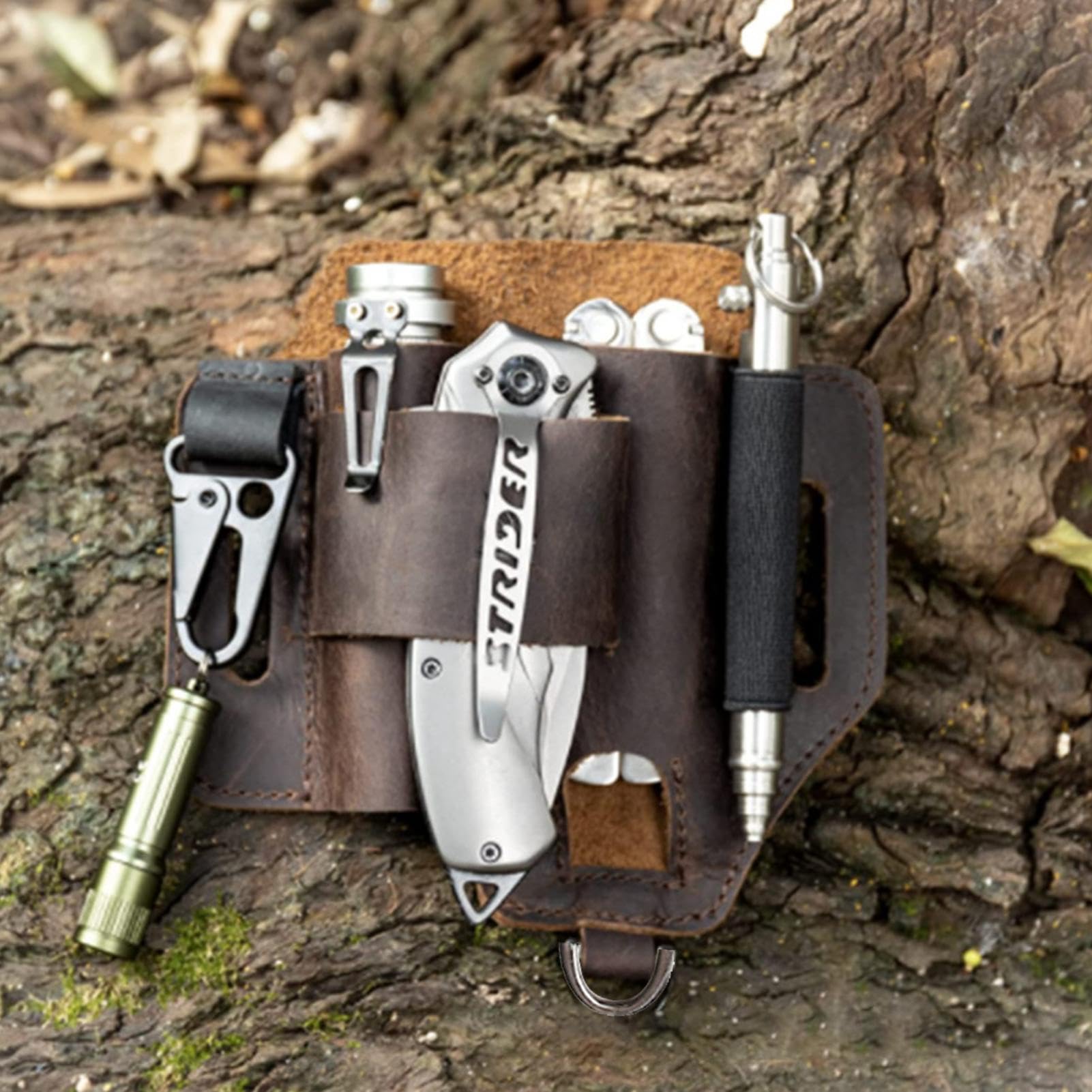 s Tool Holster - s Leather Sheath, Belt Sheath, Multi Tool Sheath Holder Holster | Leather Pouch with Holder, Men Leather s Organizer Sheath for Flashlight, Knives