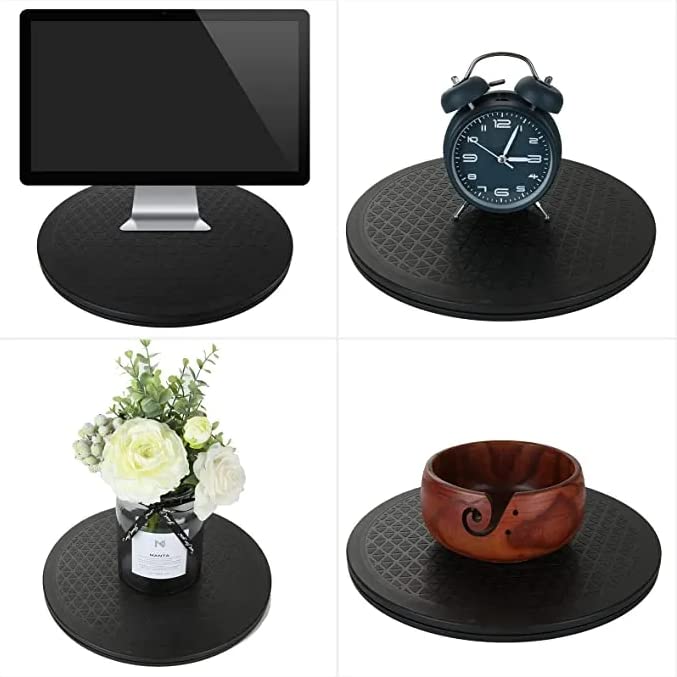 Mateda Lazy Susan Turntable Organizer Non Skid Heavy Duty Rotating Swivel Steel Ball Bearings for TV, Monitors, Laptops, Artwork, Plants (12 Inch)