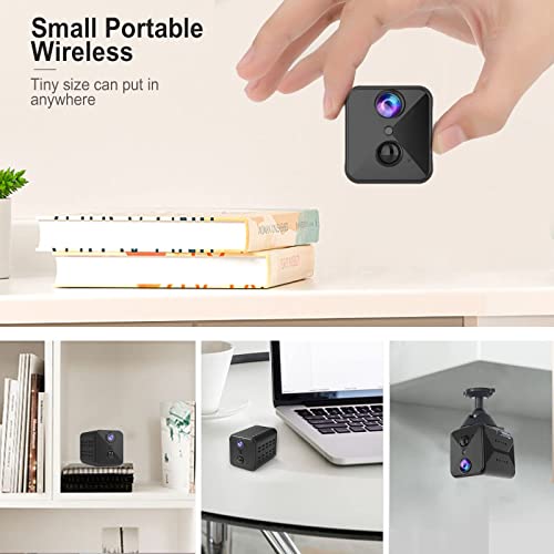 Spy Camera WiFi Hidden Camera,2023 Upgraded 4K Mini Security Nanny Camera,100 Days Standby Battery Life,AI Motion Detection Alerts, Auto Night Vision,Real Time Record Surveillance Camera for Indoor