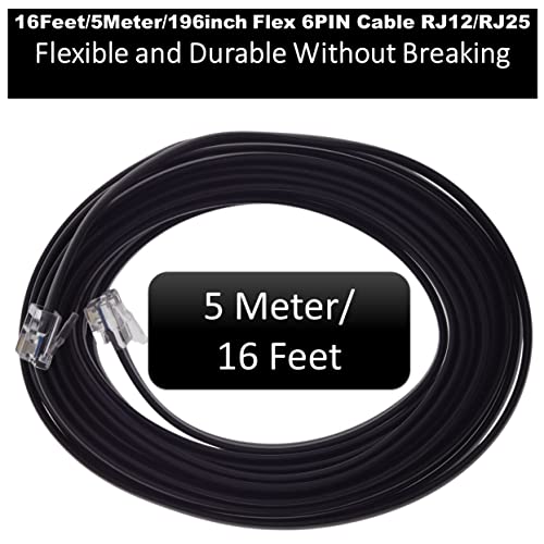 Xtenzi 6Pin Flex Cable XTFC Wire Accessory XT91615 for Amp Remote Knob Compatible with Image Dynamics Q Series Amplifiers