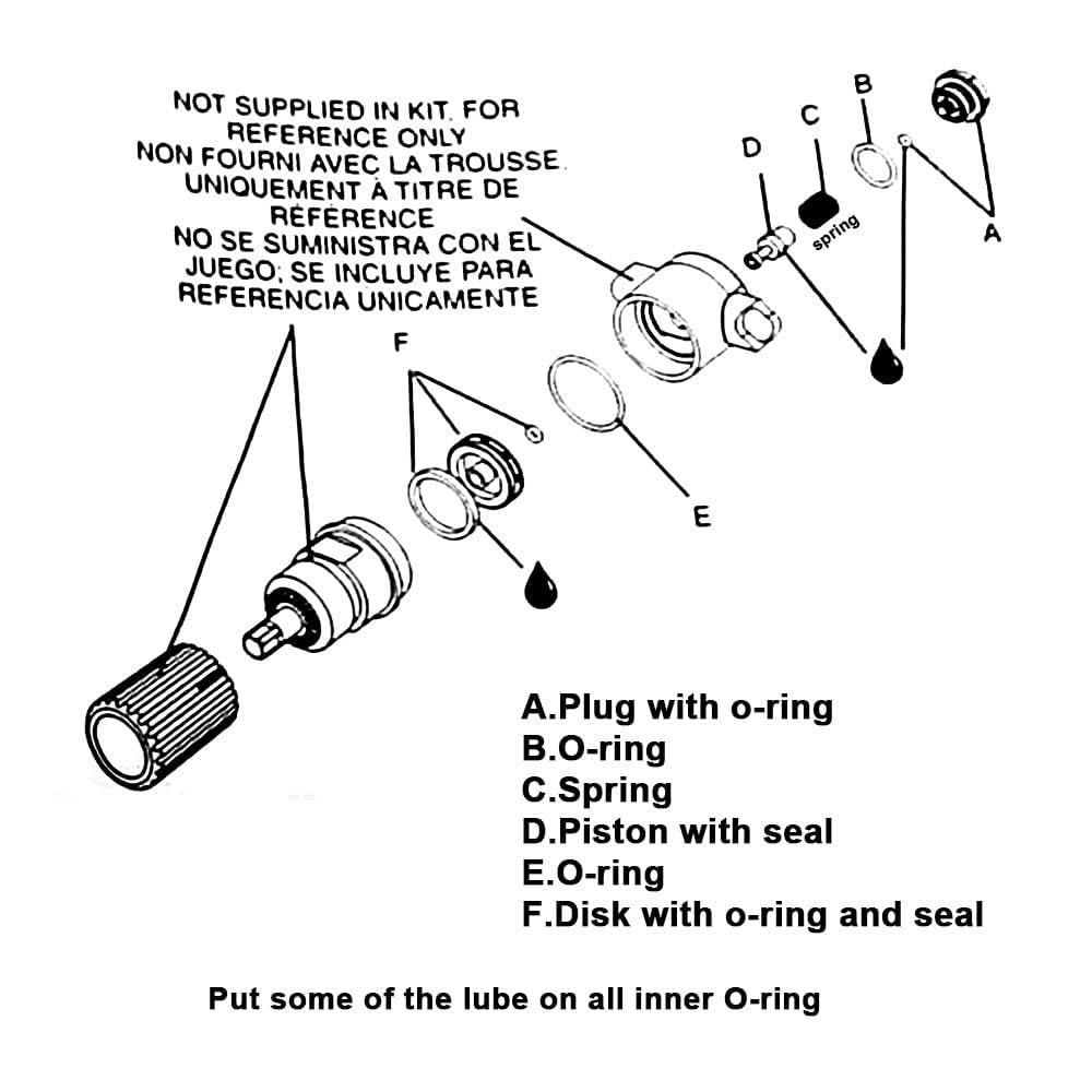 N008792 Air Compressor Regulator Repair Kit - by Braveboy, Compatible with Porter Cable/Craftsman/D-ewalt, Replacement D55155 D55167 D55684 23400S Compressor Regulator Repair Kit