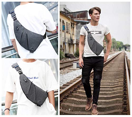 VanBasic Sling Bag Chest Backpack Casual Daypack Shoulder Crossbody Lightweight Anti Theft Outdoor Sport Travel Hiking for Men Women
