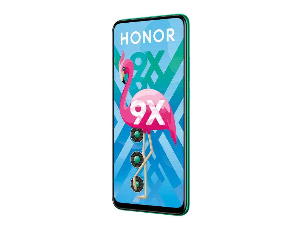 Honor 9X 6.59, 128GB, 6GB RAM, Triple Camera, Dual SIM GSM Unlocked International model STK-LX3 (Green)