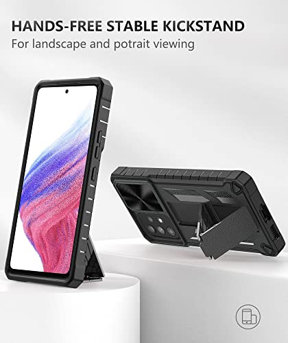 SOiOS for Samsung Galaxy A53 5G Case: Military Grade Drop Proof Protection Cover with Kickstand | Matte Textured Rugged Shockproof TPU | Protective Cell Phone Case for Galaxy A53 5G Phone