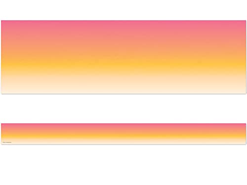 Teacher Created Resources Pink and Orange Color Wash Straight Border Trim