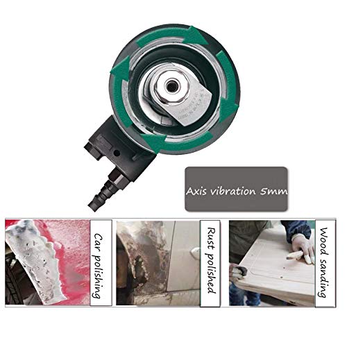 Professional Air Random Orbital Sander, Heavy Duty Dual Action Pneumatic Palm Sander (6 inch, Red)