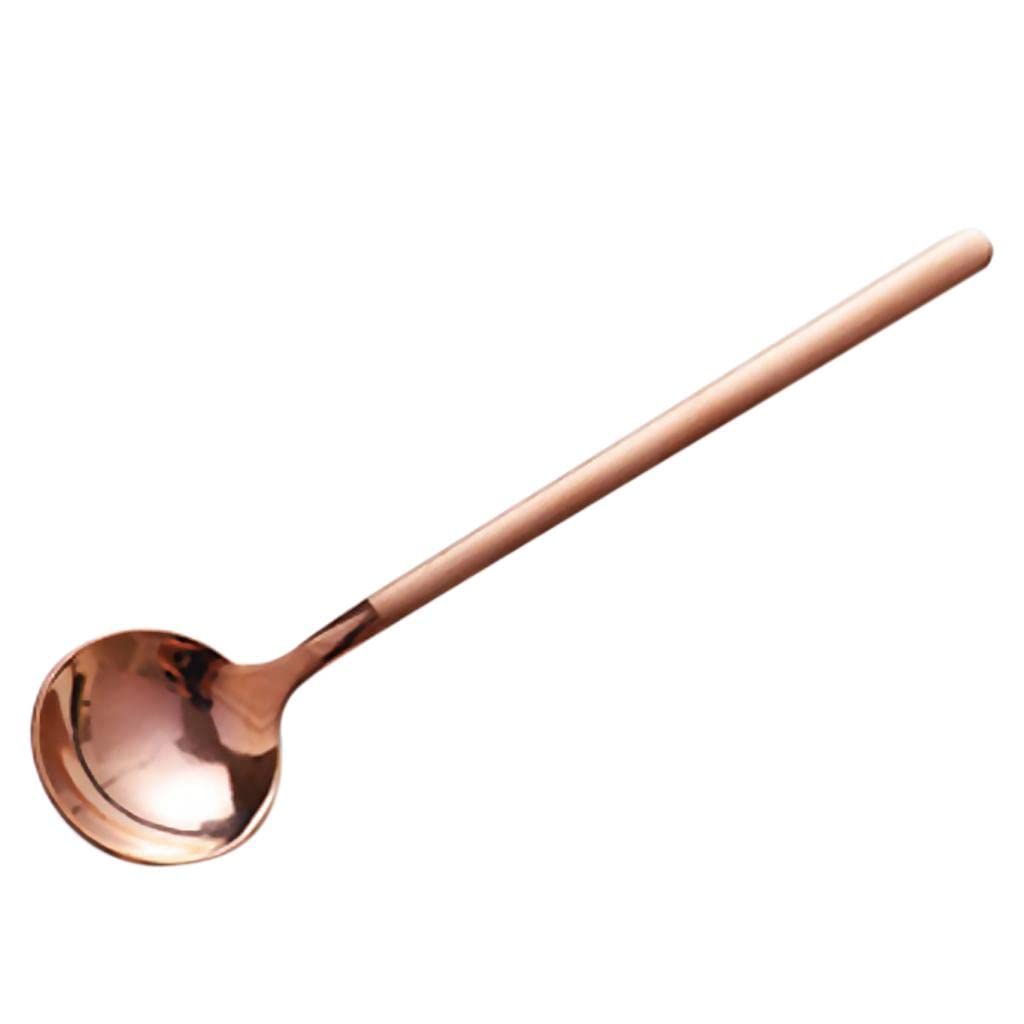 MauSong Professional Coffee Cupping Spoon Dessert Yogurt Spoon Stainless Steel 13x3cm - Rose Gold