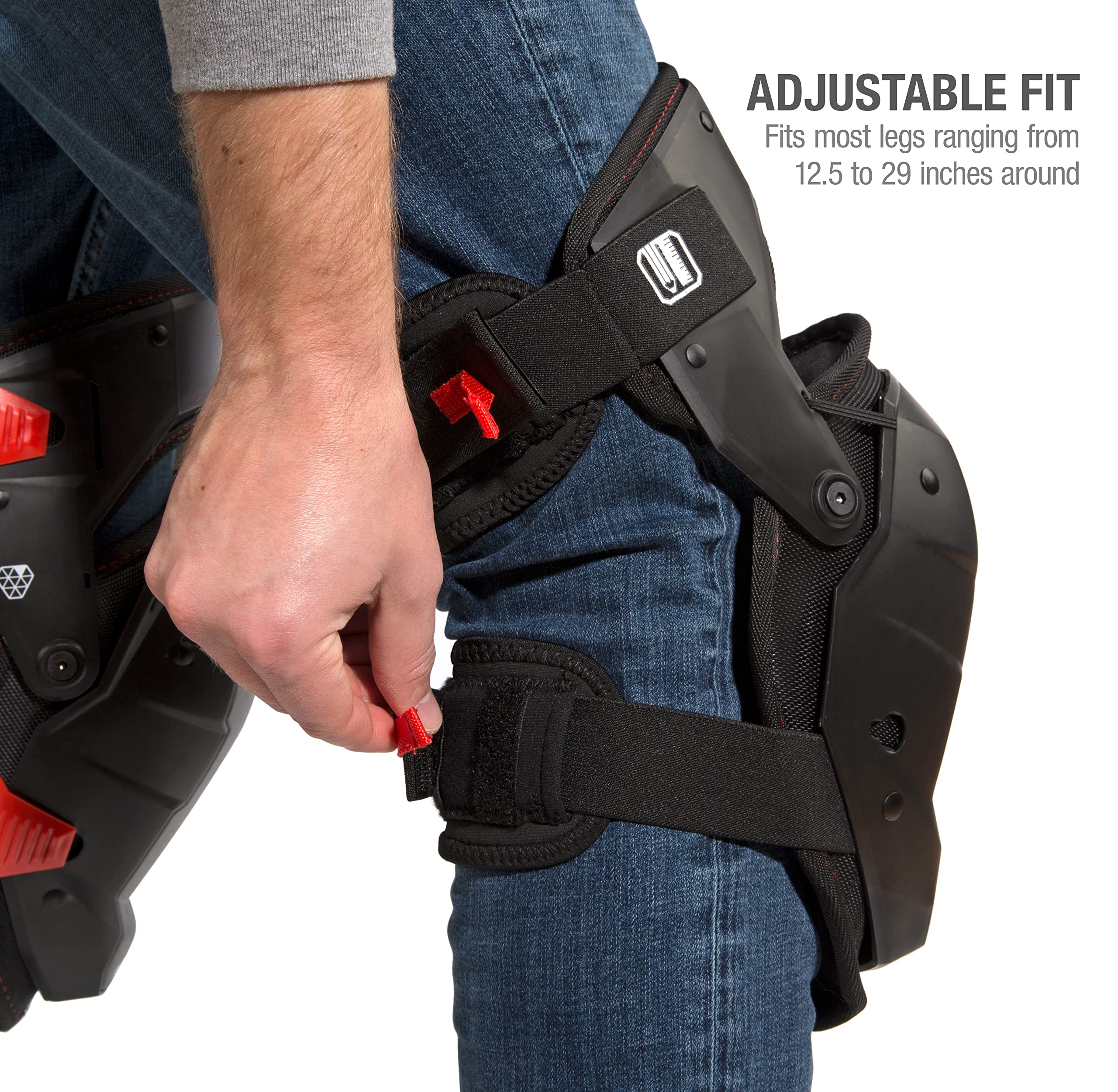 Prolock Weight-Dispersing Foam Knee Pads with Thigh Stabilization, Ideal for Flooring/Roofing, Adjustable (1 pair)