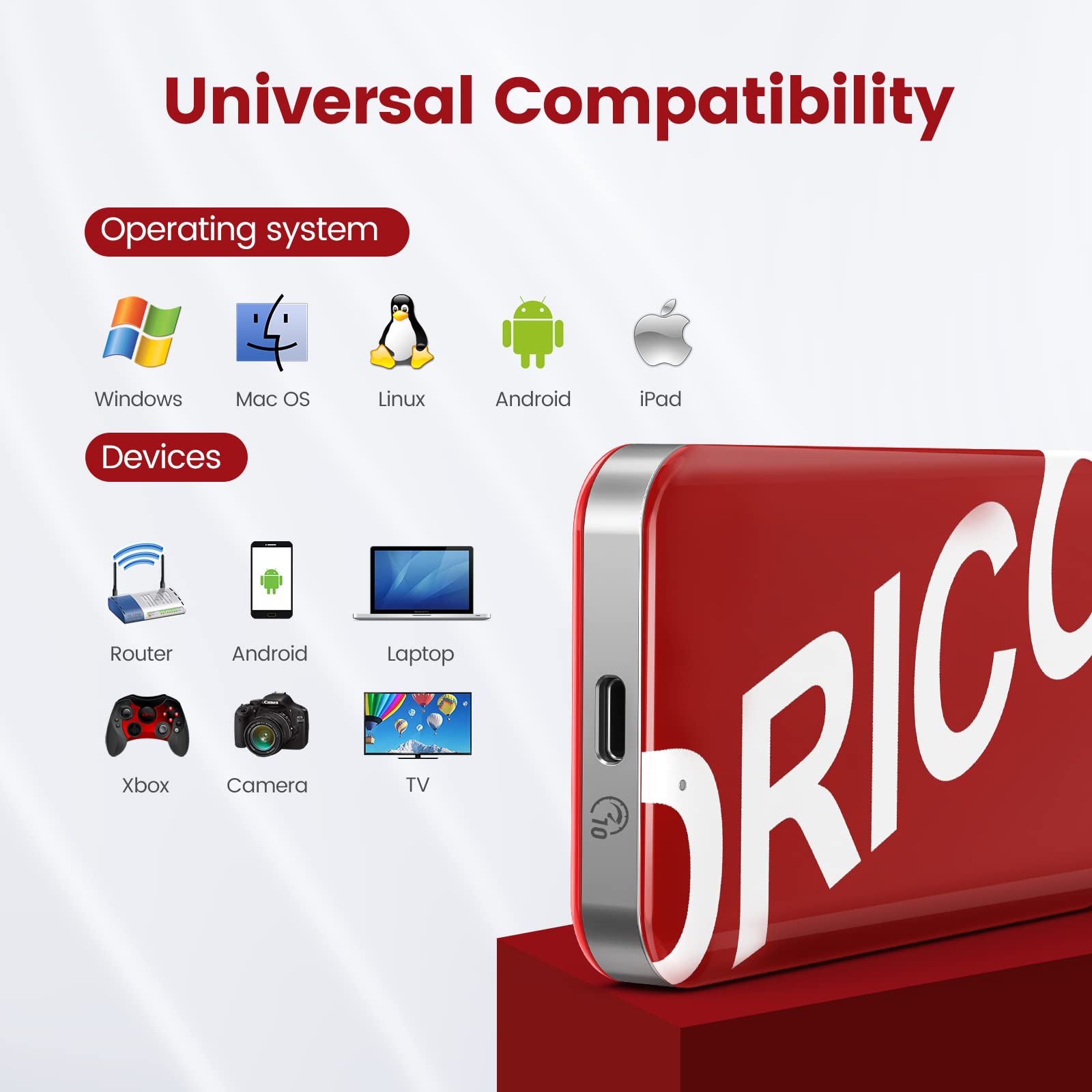ORICO 256GB Portable SSD - Up to 550MB/s - USB-C, USB 3.1 Gen 1- External Solid State Drive - PSSD with UASP- SUPRE