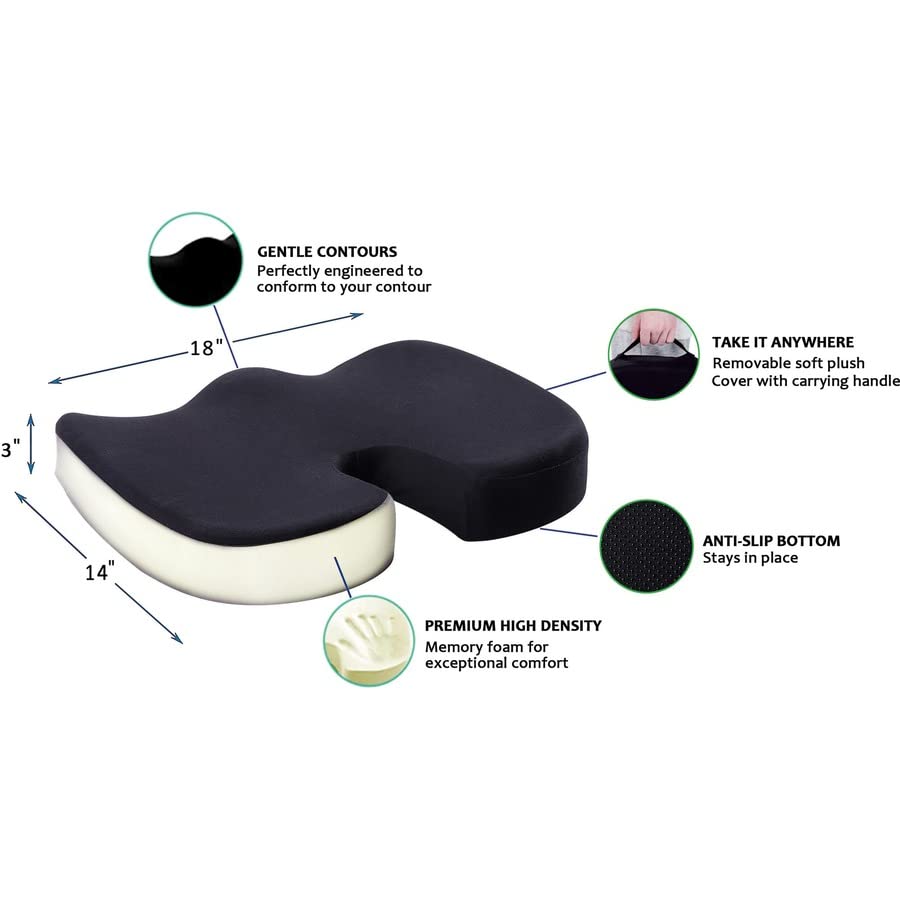 Lorell LLR18307 Butterfly-Shaped Seat Cushion