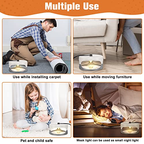 UPYEAL Flea Trap 2 Packs β Premium Traps for Inside Your Home Natural and Child-Friendly Light Indoor with Glue Discs Refills LED Lightbulb