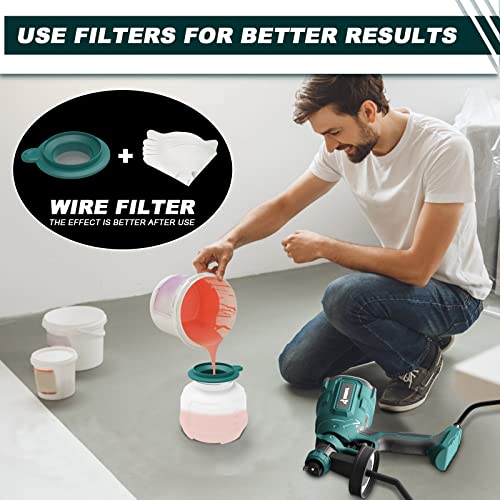WIBENTL Paint Sprayer, 700W HVLP Electric Paint Gun, with 6 Copper Nozzles & 3 Patterns for Home Interior and Exterior, Furniture, Fence, Walls, DIY Works, Ceiling WSG10A