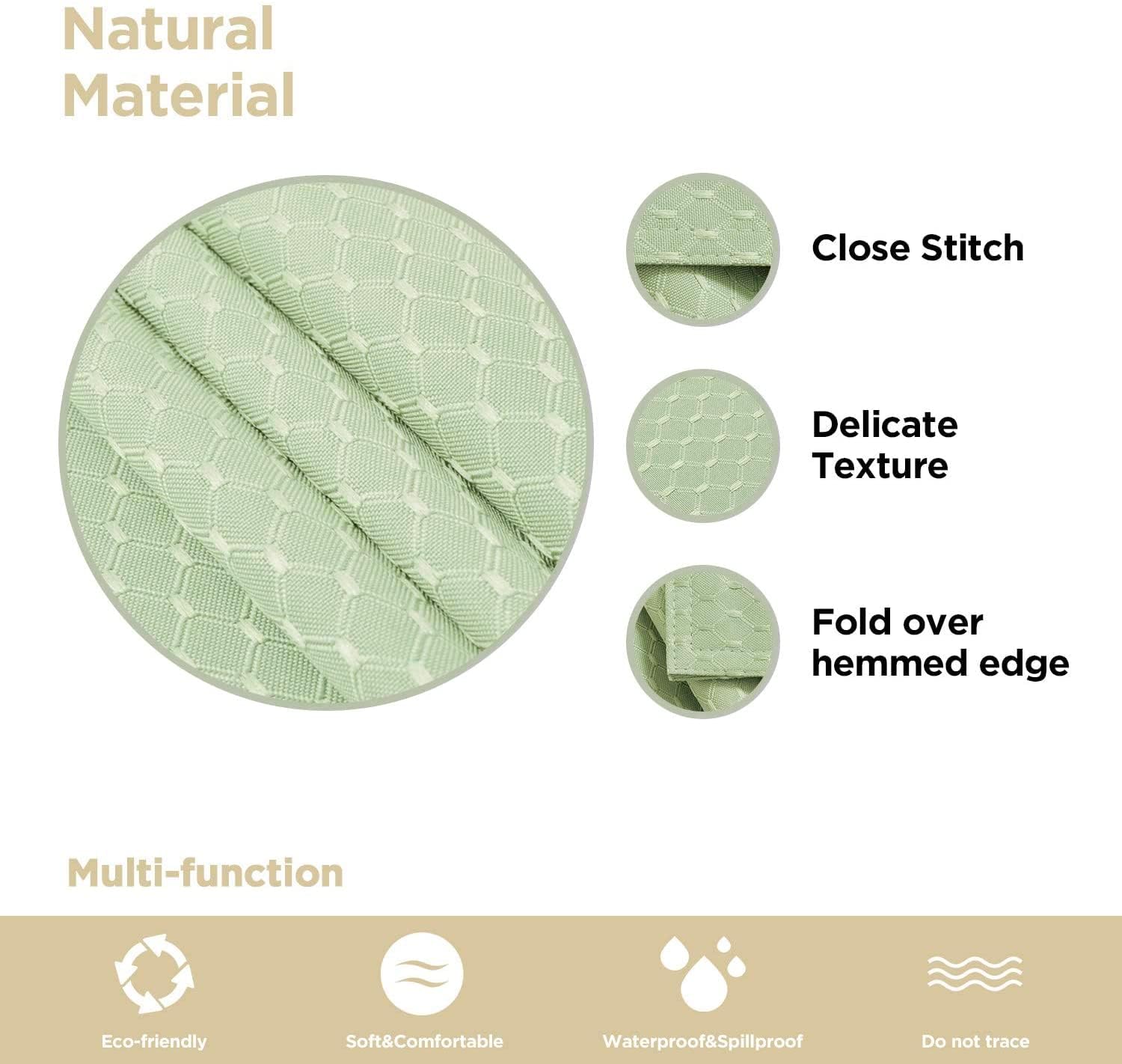 JUCFHY Jacquard Morrocan Rectangle Spring Table Cloth Oil-Proof Spill-Proof and Water Resistance Tablecloth,Decorative Fabric Table Cover for Outdoor and Indoor Use,60 x 84 Inch, Mint