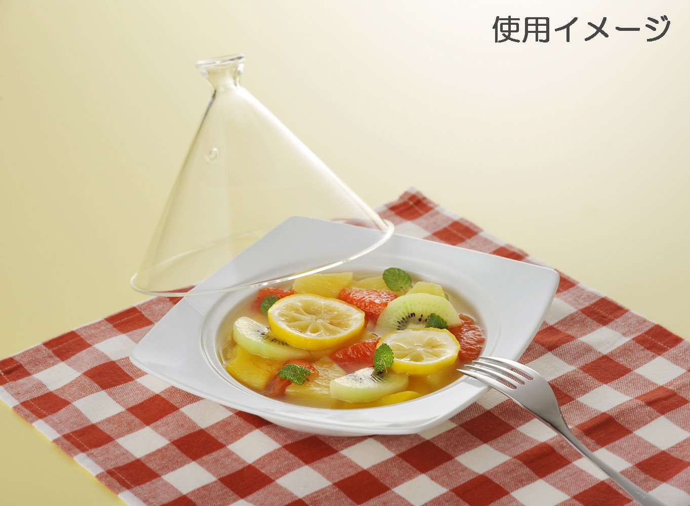 東洋セラミックス Microwave Dedicated Dream Tajin Pot (Corner) 7.9 inches (20 cm), Glass Lid, White ID-21-26