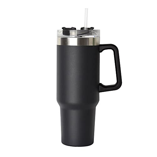 Stainless Steel Vacuum Tumbler with handle | stanley 40 oz tumbler with handle black | simple modern 40 oz tumbler | Stanley cup 40 oz | stanley rubber bottom | 40 oz tumbler | bottom cup
