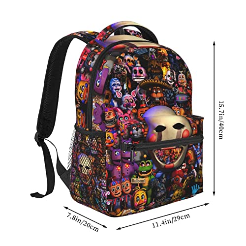WILADU Leisure Travel Bag Work Backpacks Five Horror Nights Video At Game Freddy'S Backpack Lightweight Shoulder Bag Cool Laptop Backpack Classical Basic Briefcase Laptop Bag