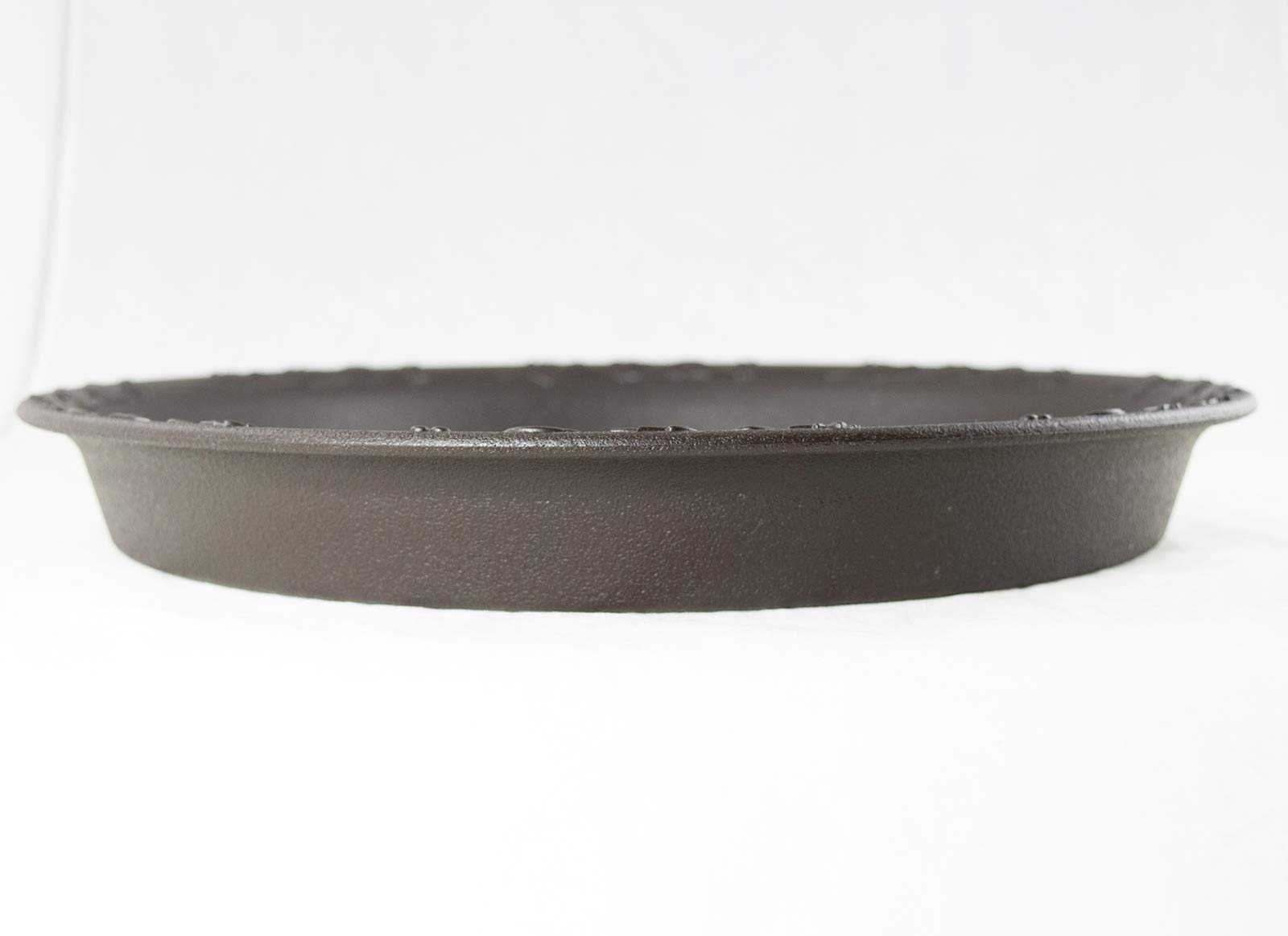 Round Plastic Humidity Tray for Bonsai Tree and Home Garden Plant 12.75"x 12.75"x 1.5" - Dark Brown