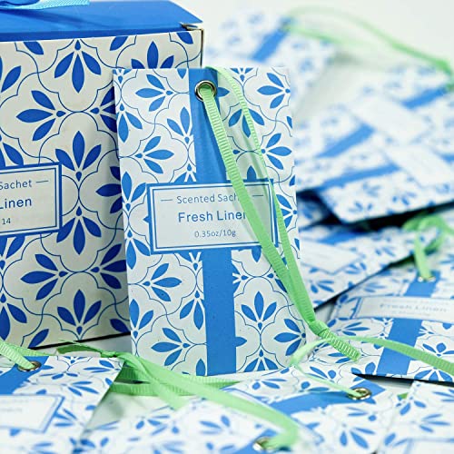 SCENTORINI Linen Scented Drawer Liners, Linen Scented Sachets for Drawers, Closets, 20 Pack