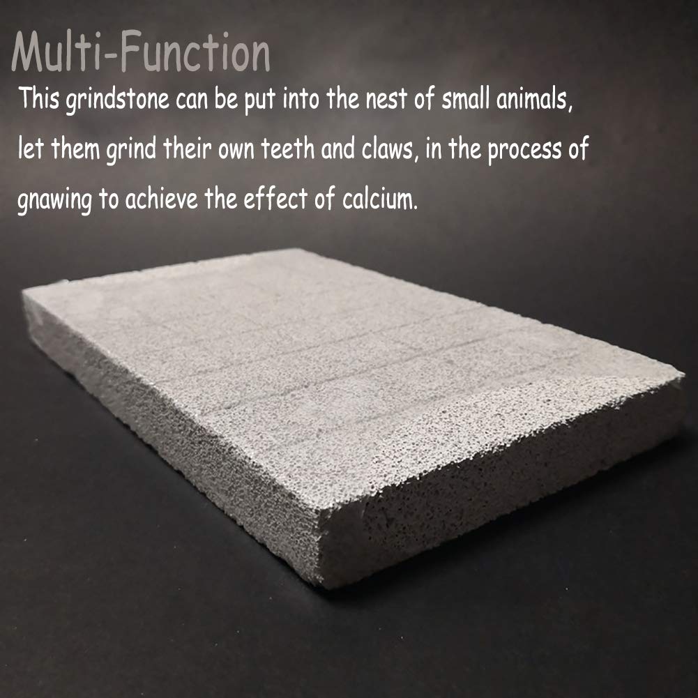 Hamiledyi 4PCS Rabbit Scratching Pad Bunny Scratch Board Grinding Claw Pad Small Animal Foot Pads Lava Grinding Teeth Stone Chew Toy for Rabbit Guinea Pig Rat Gerbil Chinchilla Cage Accessories